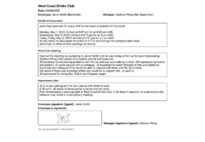 How To Write Up an Employee + Free Employee Write-Up Form