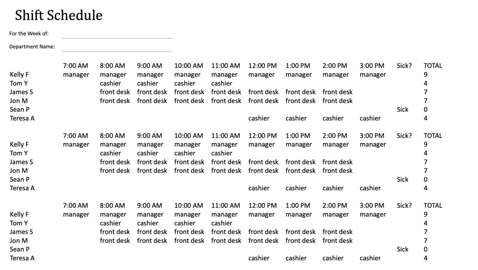 Employee Scheduling Templates (5 Templates & 1 Better Option)