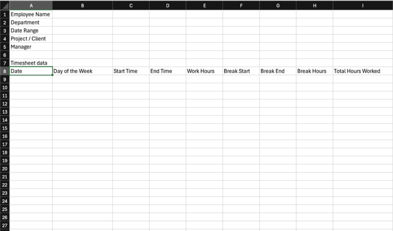 How To Create a Timesheet In Excel (Free Template Included)