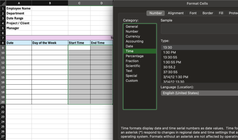 How To Create a Timesheet In Excel (Free Template Included)