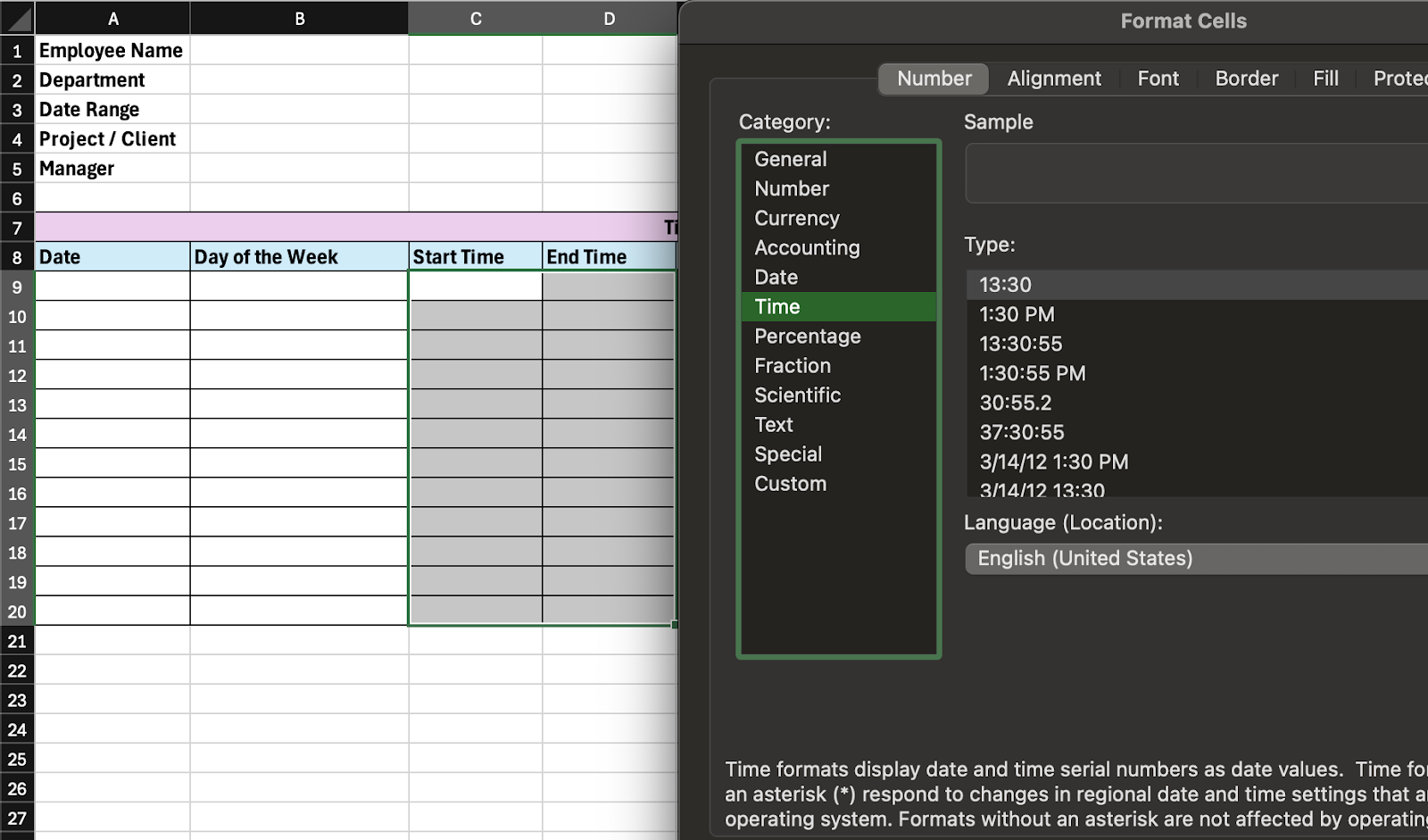 How To Create a Timesheet In Excel (Free Template Included)
