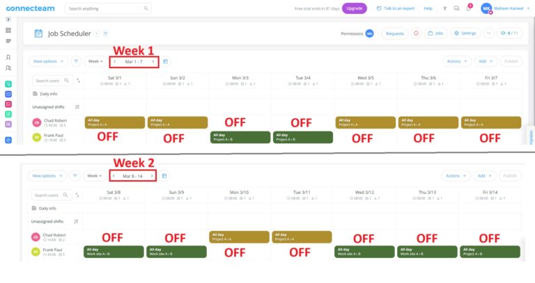 How to Create a Rotating Weekend Schedule: Examples & Tips
