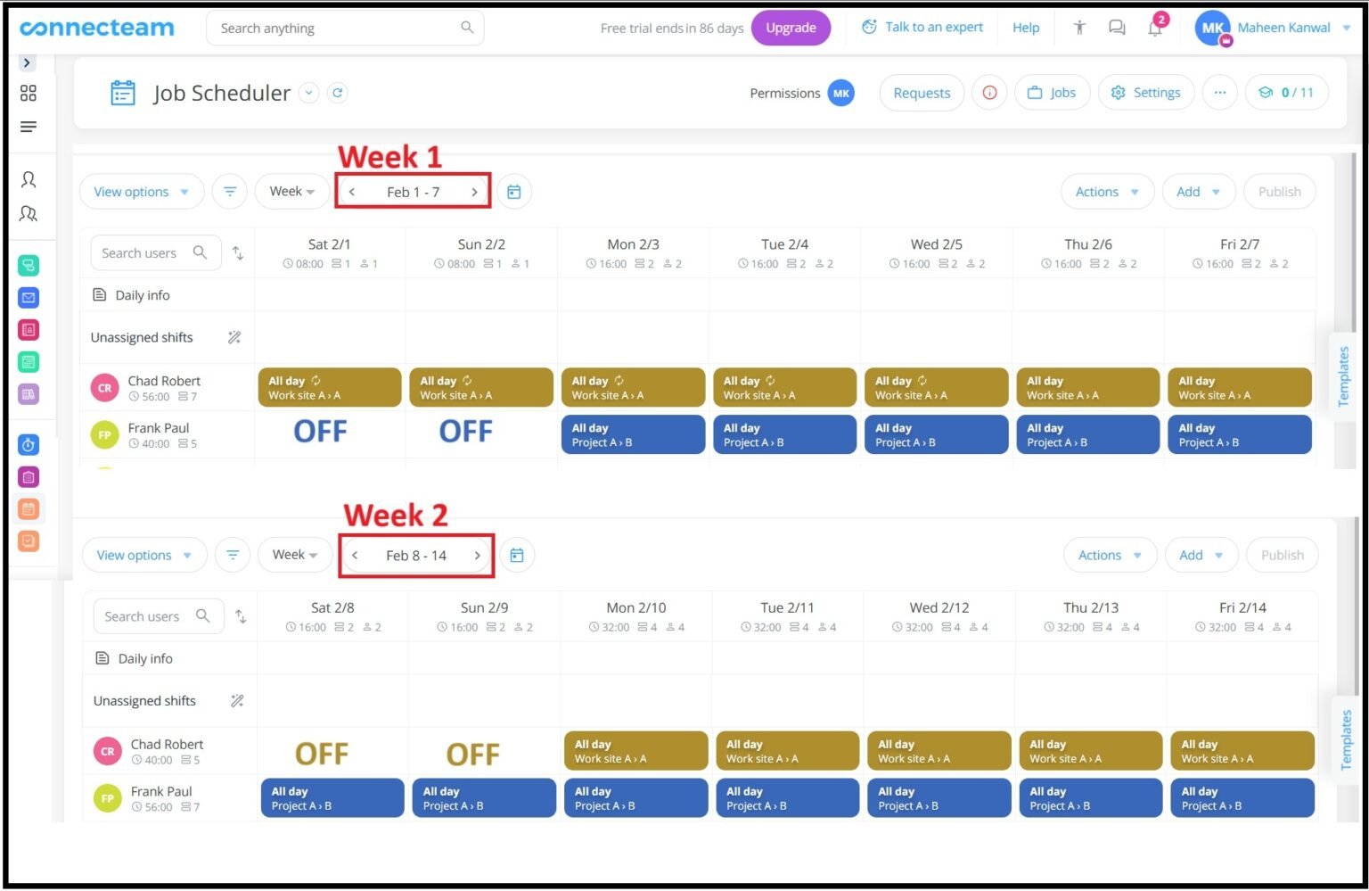 How to Create a Rotating Weekend Schedule: Examples & Tips