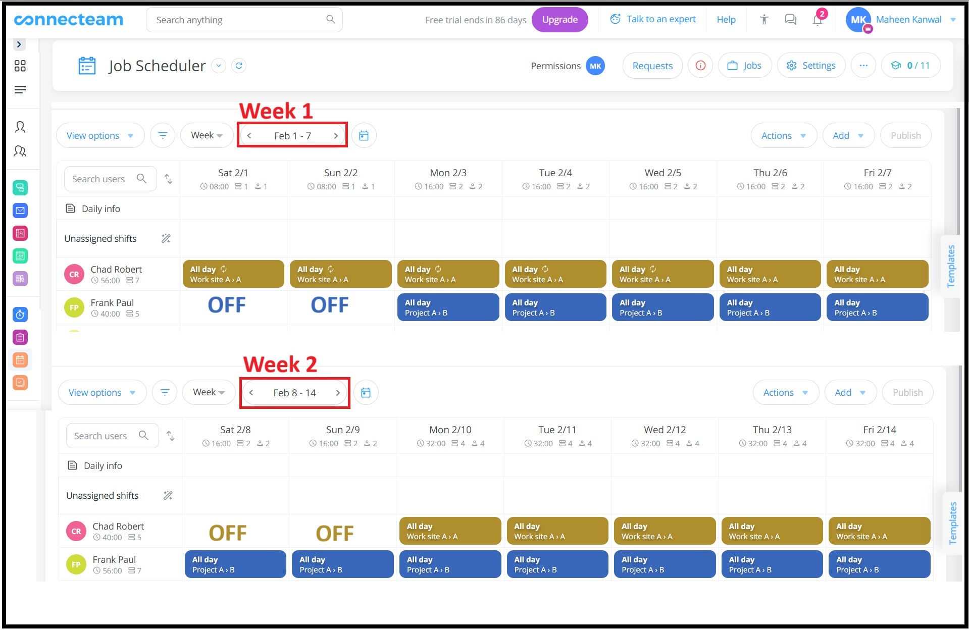 How to Create a Rotating Weekend Schedule: Examples & Tips