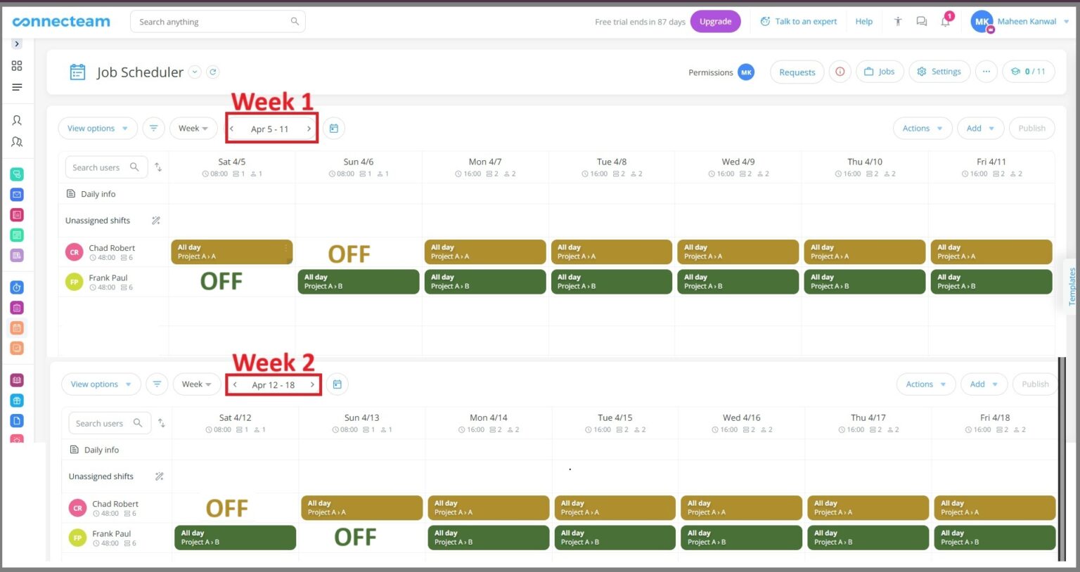 How to Create a Rotating Weekend Schedule: Examples & Tips
